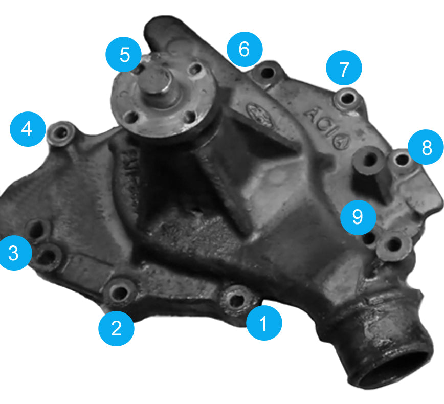 1651i Ford 460 water pump impeller for 9 bolt casting LSG875I ...