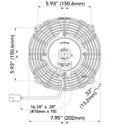 SPAL 0358 7.5" straight blade puller low profile 437cfm – FlowKooler Hi ...
