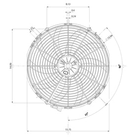 SPAL 2113 16" curved blade puller extreme performance 2467cfm ...