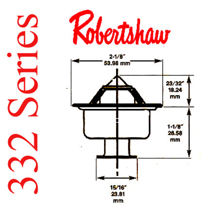 Robertshaw 332 series hi flow balanced sleeve thermostat – FlowKooler ...